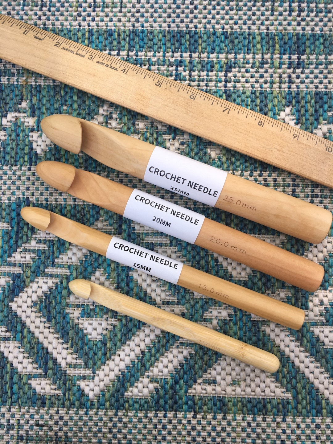 Jumbo Crochet Hook: 12mm, 15mm, 20mm and 25mm, Huge Crochet Hook (US 19 ...