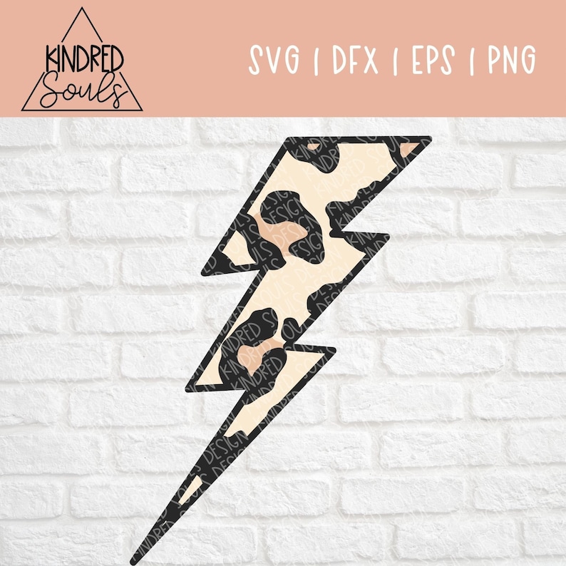 Leopard Lightning Bolt Svg Lighning Svg Lightning Decal - Etsy