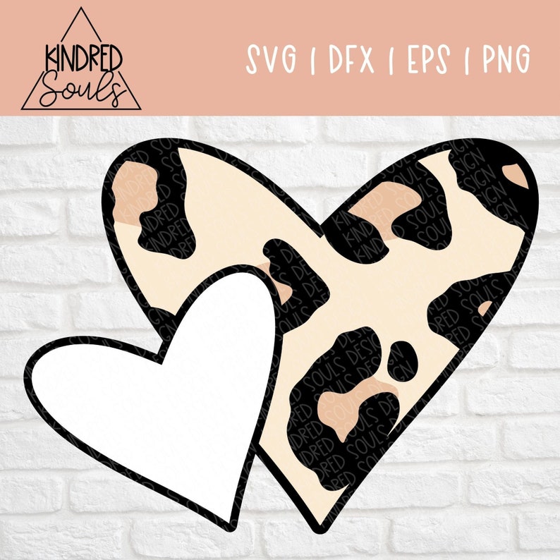 Leopard Hearts Svg Leopard Valentine Svg Heart Svg Svg for Cricut or Silhouette Instant Download ...