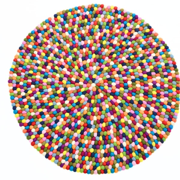 Felt Ball Rug - Etsy