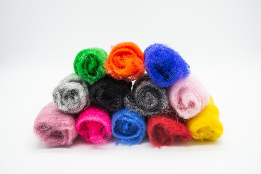 Colorful Wool Roving Wool Roving for Needle Felting Chunky Wool Yarn ...