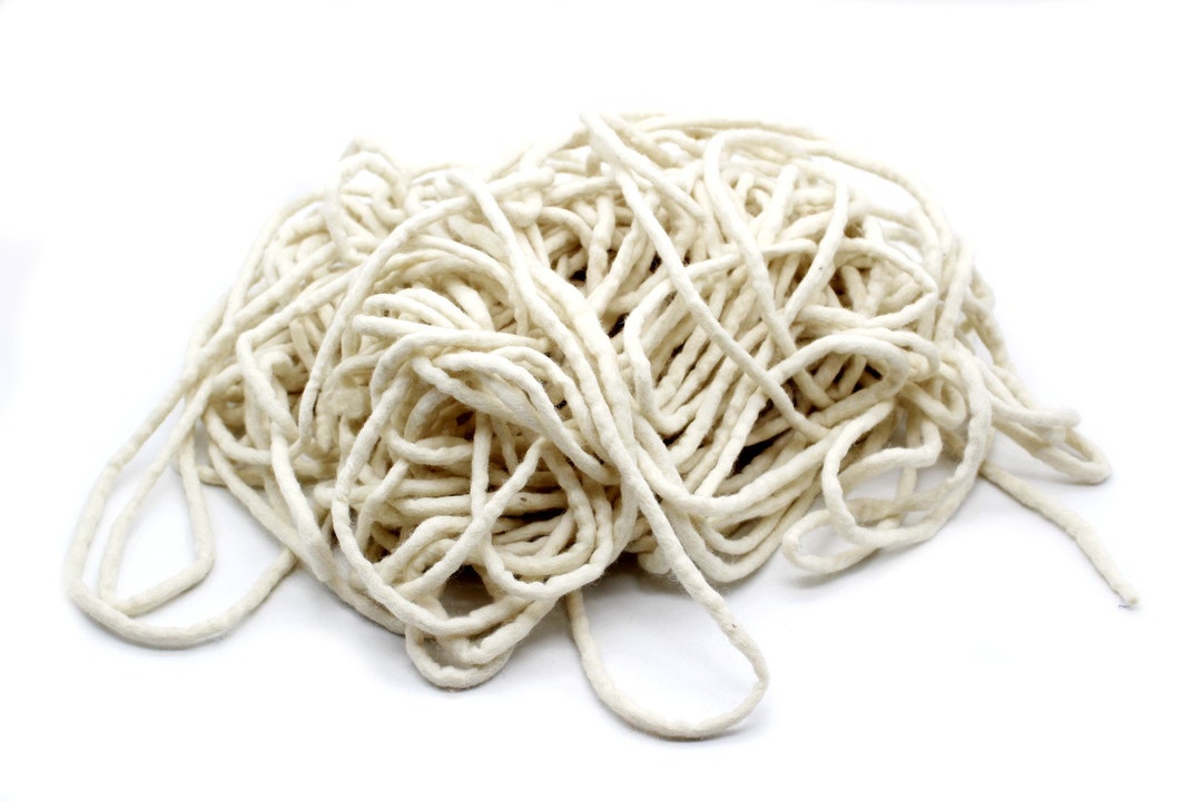 Felt Weaving Yarn (5 Meter) - Natural Wool Felted String - Wool Cord ...