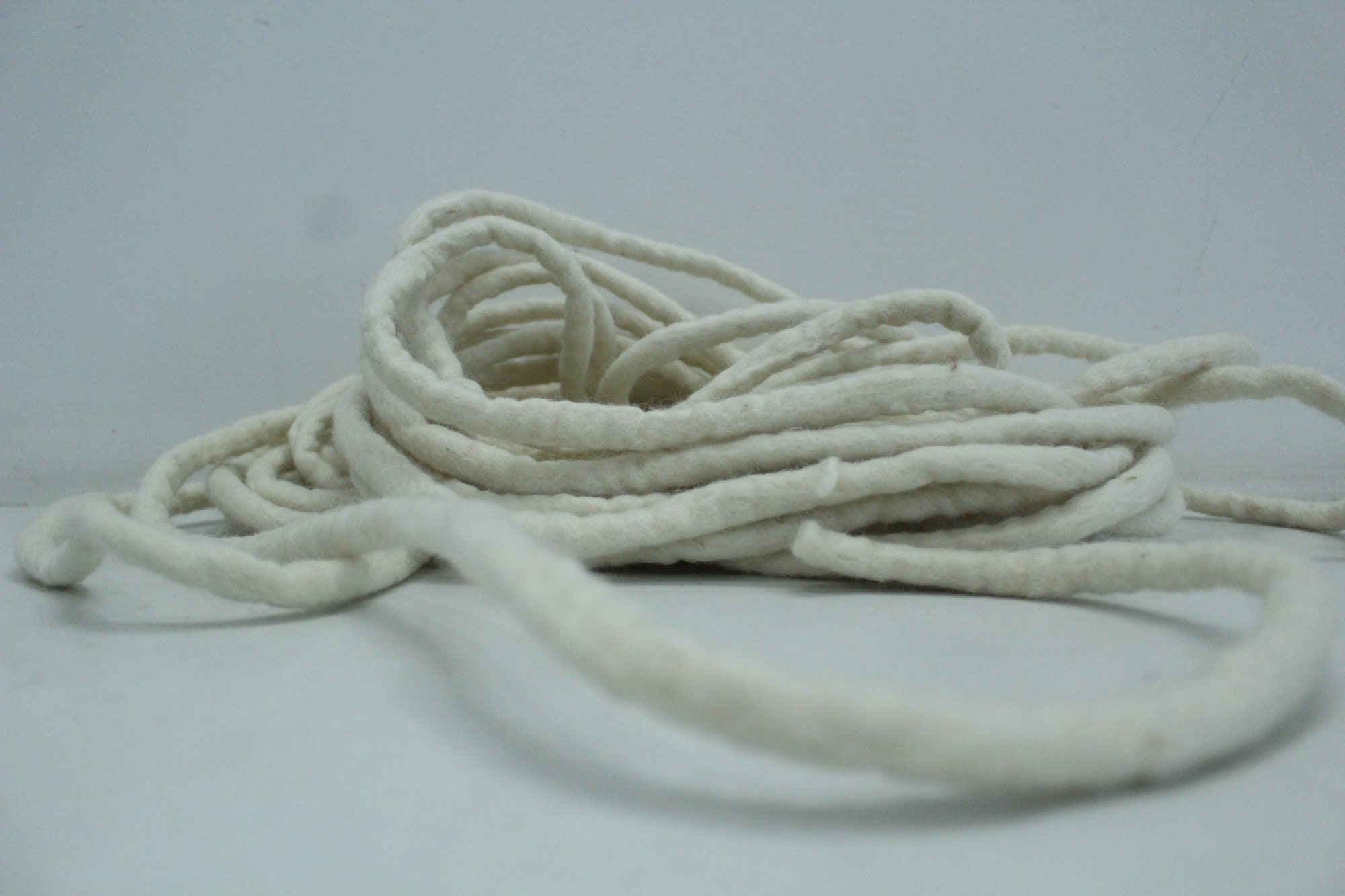 Felt Weaving Yarn 5 meter Natural Wool Felted String | Etsy