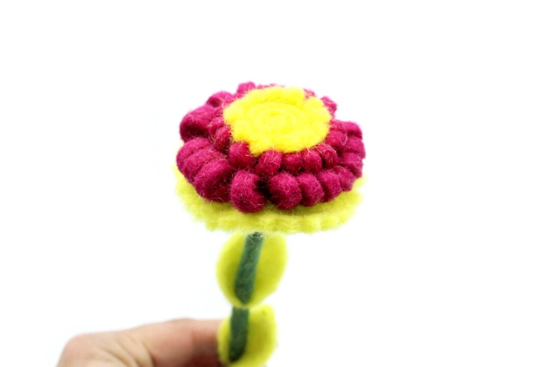 Felted Flower Decor Wool Felt Accessories Felted Flower Handmade Felt ...