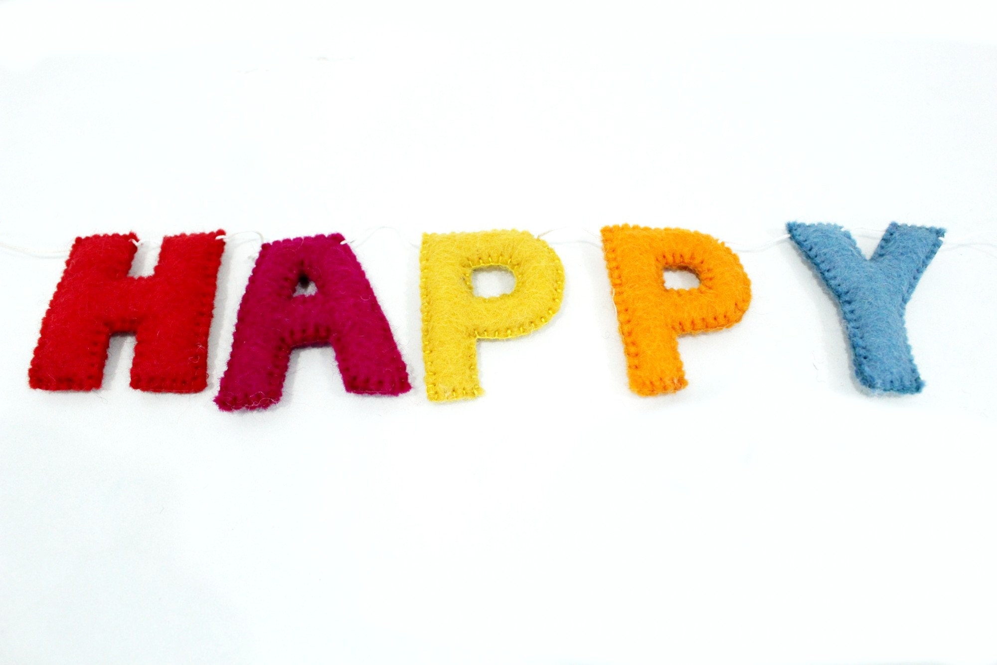 Felt Happy Birthday Garland150 CM Multi-color Letters | Etsy