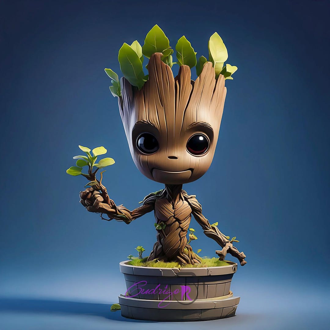 Children's Picture I Groot I Digital Art Print I Wall Art I AI Art I ...