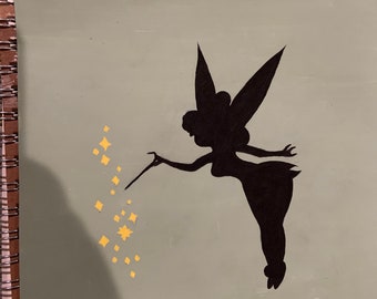 Tinker Bell Watercolor Painting Kids Room Decor, Tinker Bell Watercolor ...