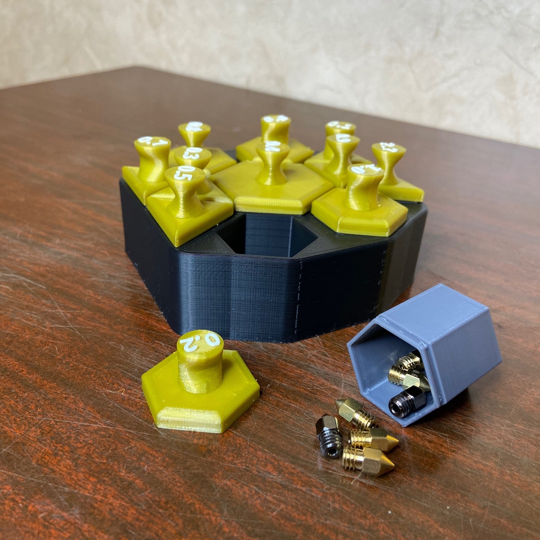 3D Printer Custom Nozzle Case for Storage of All Sizes, 04 Nozzle, 3d ...
