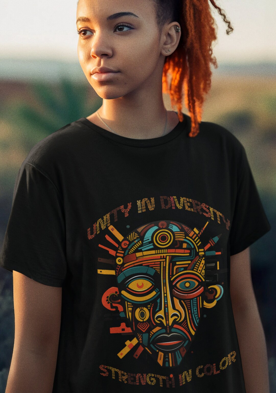 African Mask T-shirt, Unisex Heavy Cotton Tee, African Art Tee ...