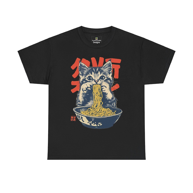 Retro Cat Ramen T-shirt: Vintage Graphic, Funny Foodie Tee - Etsy UK