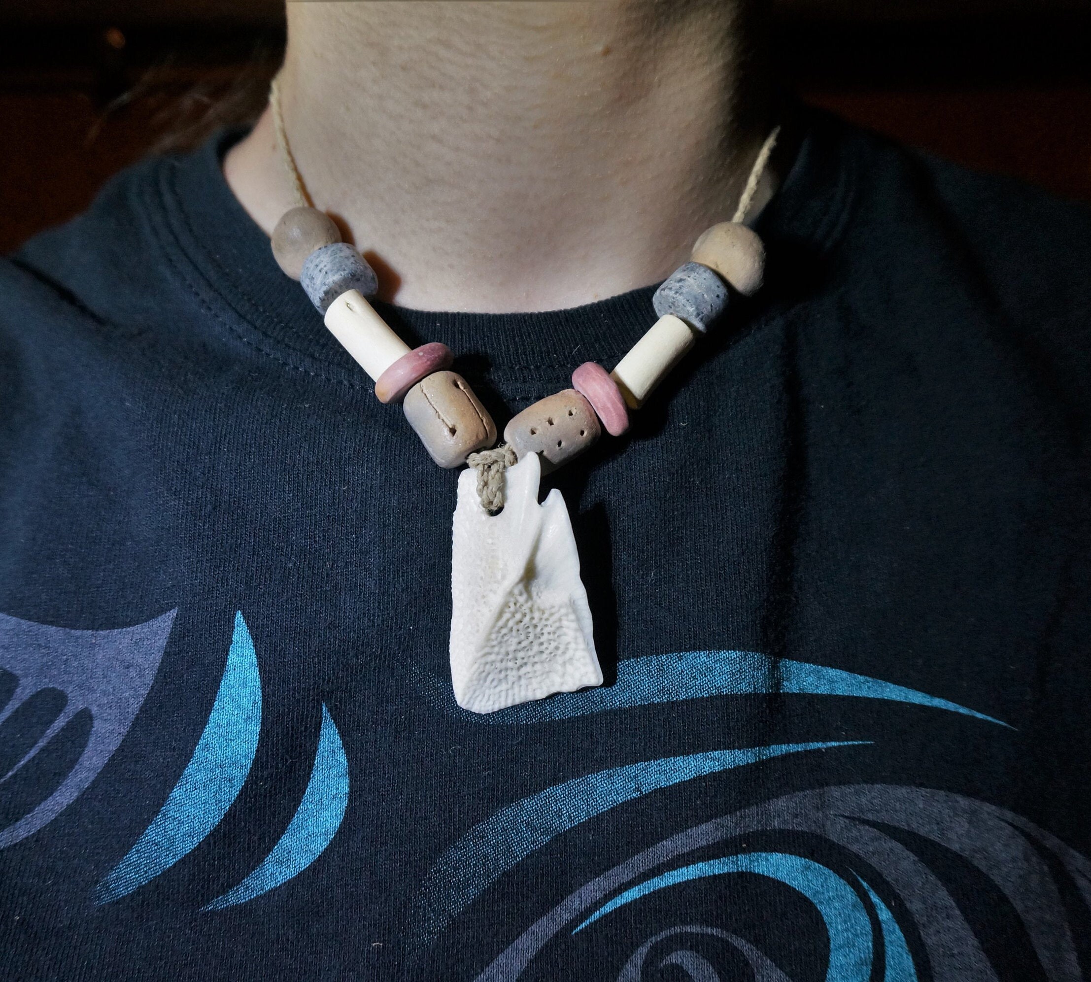 Prehistoric Style Necklace Sturgeon Bone Pendant Various - Etsy UK