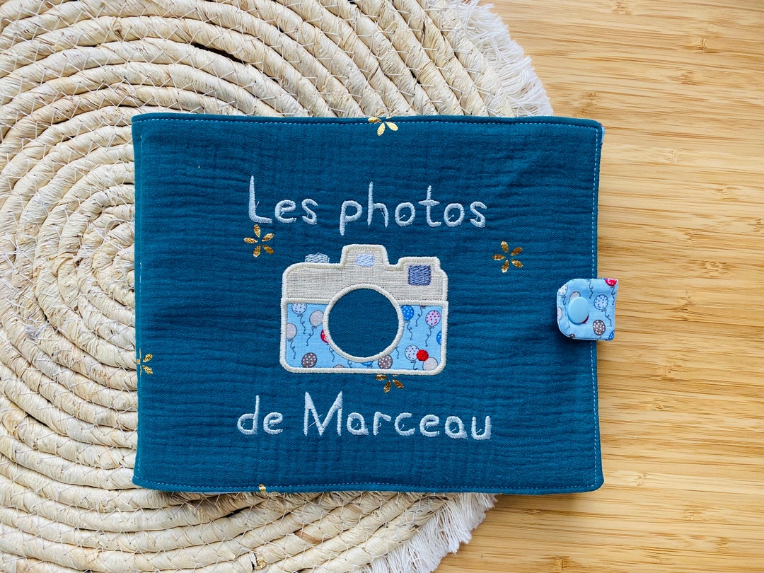 Album photo en tissu personnalisé pour bébé en tissu et double gaze de ...