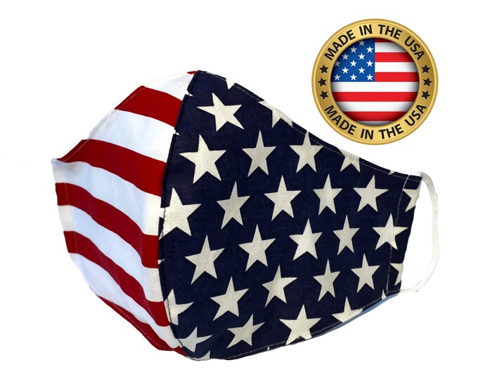 USA Flag Cotton Face Mask Adult Kids Face Masks With Filter Pocket ...