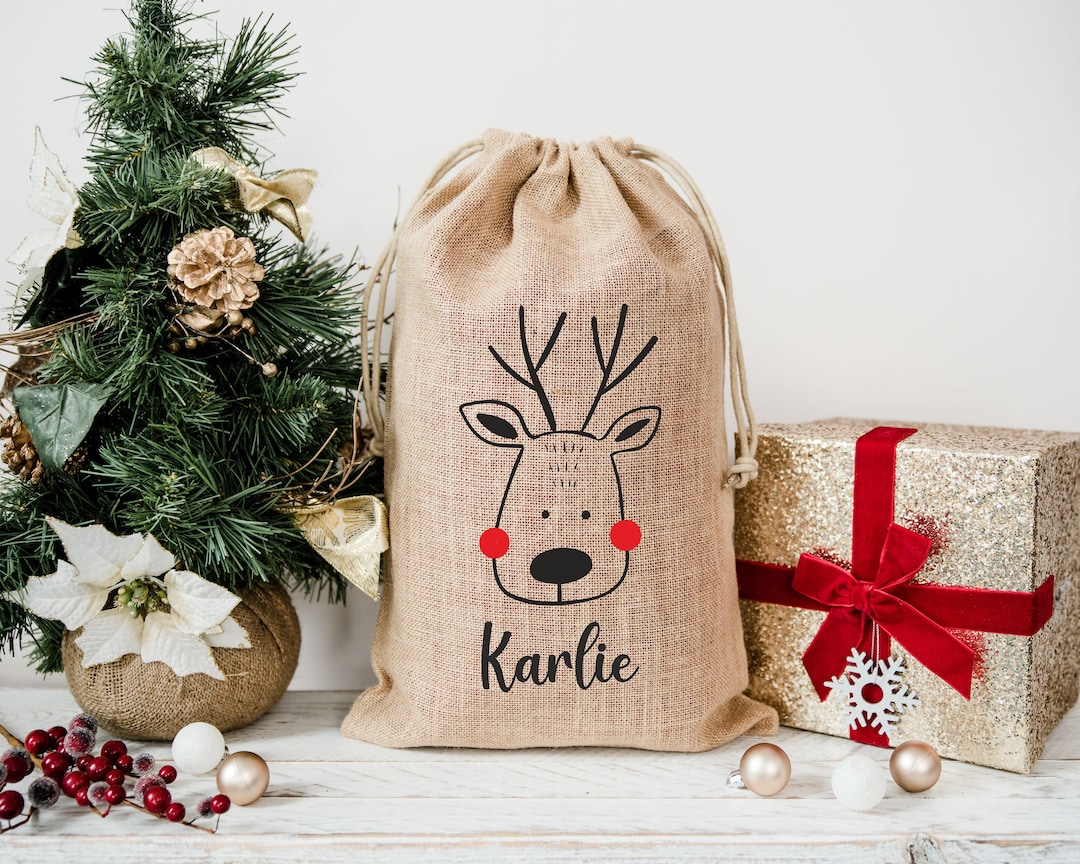 Personalized Christmas Sack, Linen Santa Sack, Christmas Gift, Gift for ...