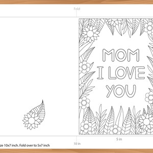 Mother's Day Coloring Cards, 3 Card Templates, Mothers Day Cards ...