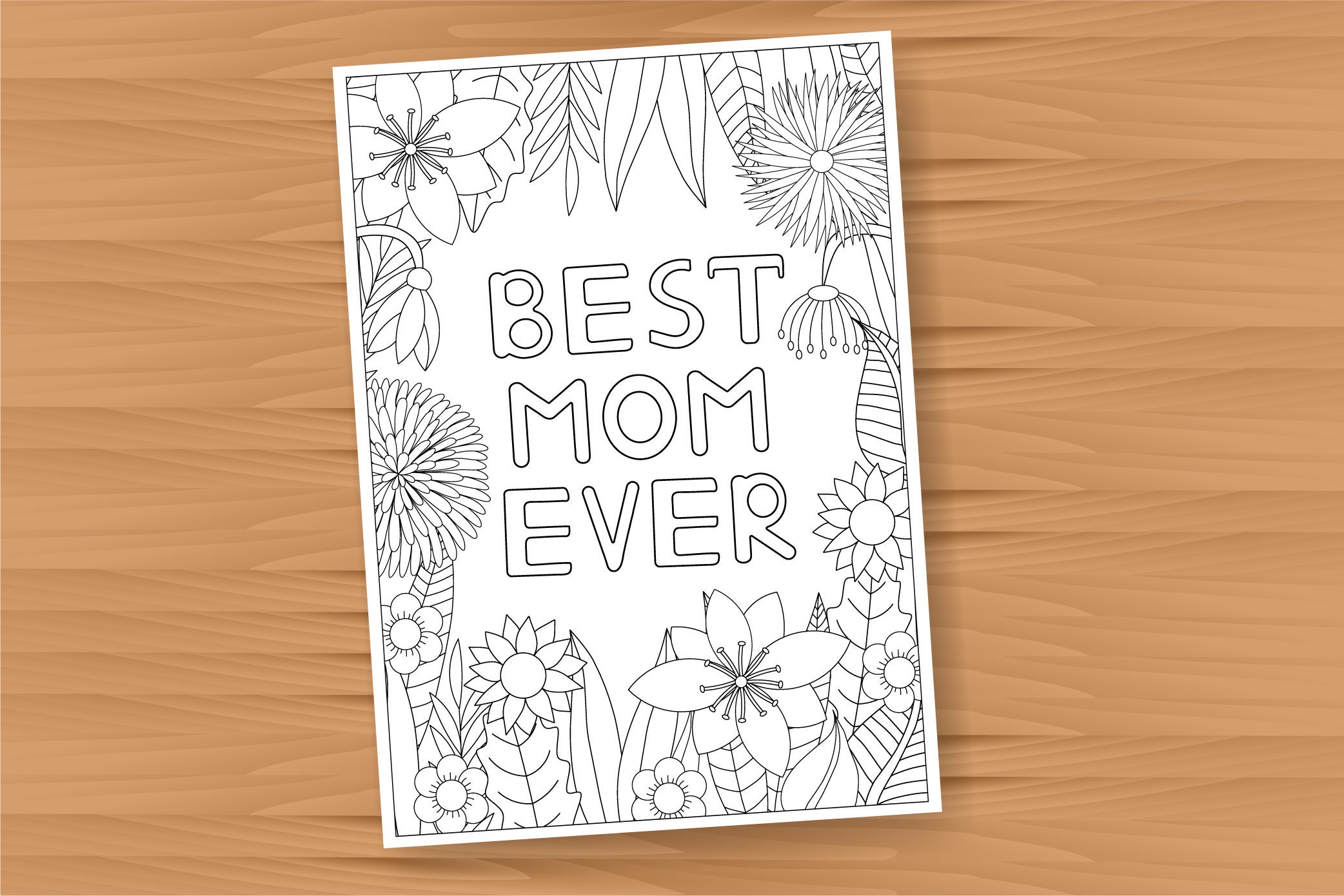 Mother's Day Coloring Cards, 3 Card Templates, Mothers Day Cards ...