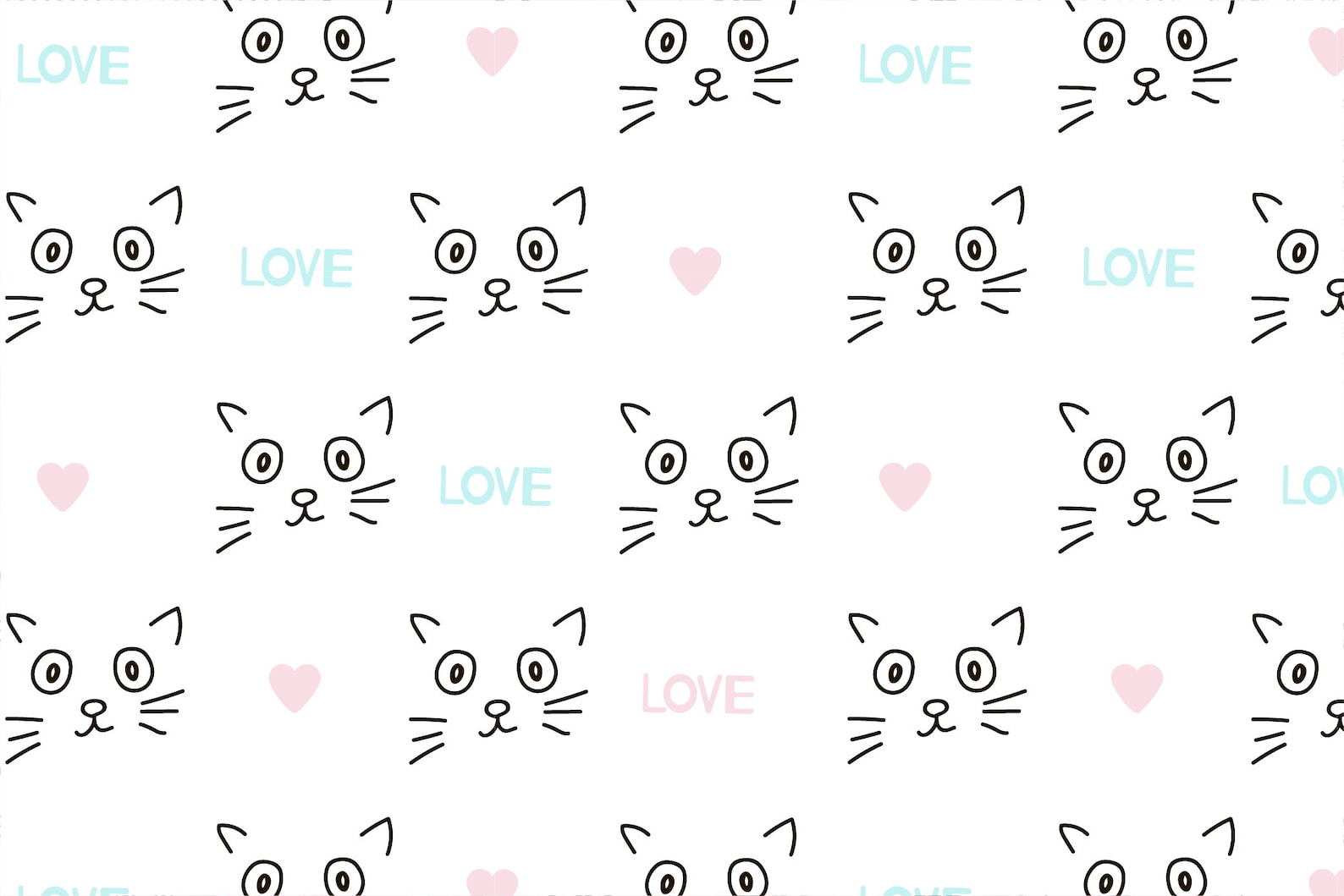 Cat Digital Paper, Cat Pattern, Kitten Patterns, Cute Seamless ...