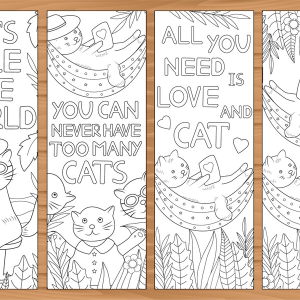Cat Coloring - Etsy