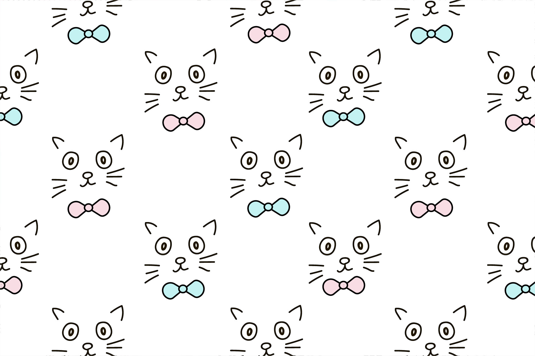 Cat Digital Paper, Cat Pattern, Kitten Patterns, Cute Seamless ...
