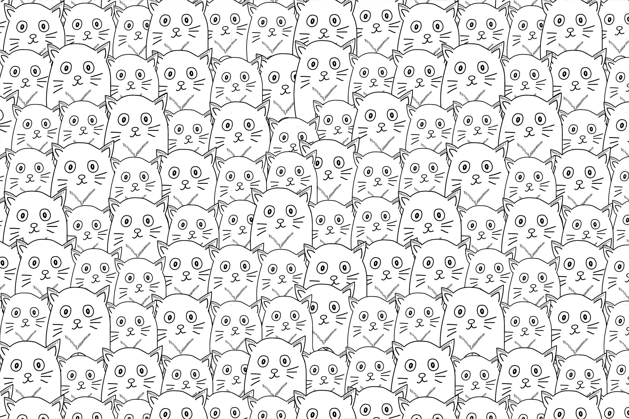 Cat Digital Paper, Cat Pattern, Kitten Patterns, Cute Seamless ...