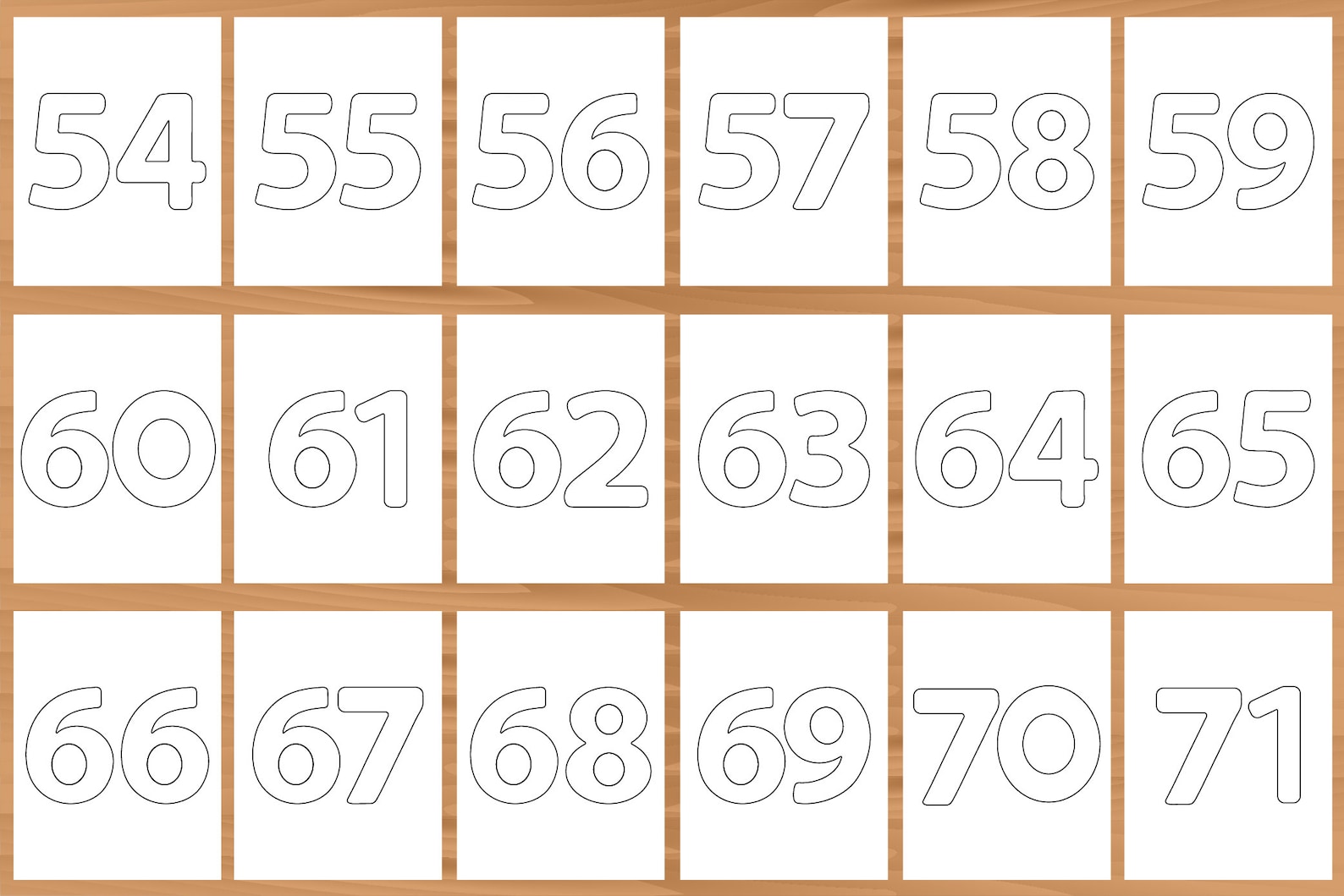 From 0 to 100 Numbers 123 Coloring Cards Printable Coloring Pages Learn ...