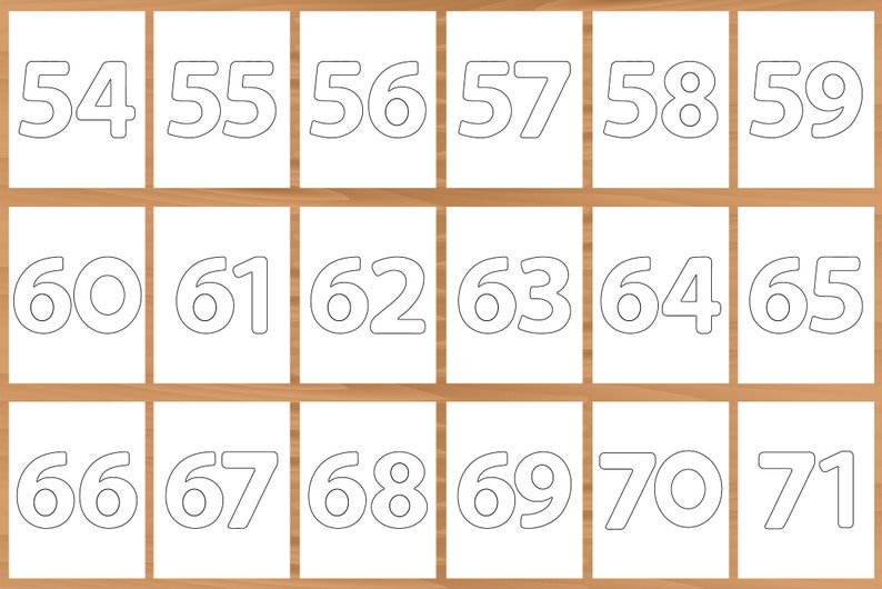 From 0 to 100 Numbers 123 Coloring Cards Printable Coloring Pages Learn ...