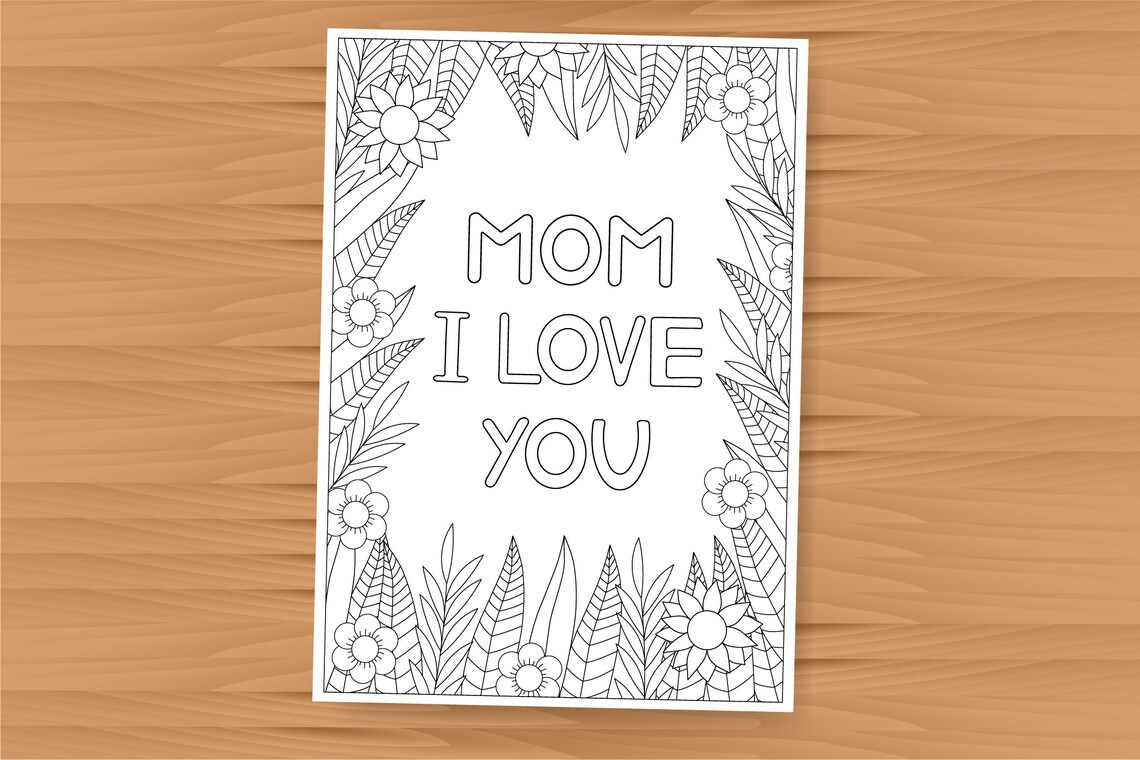 Mother's Day Coloring Cards, 3 Card Templates, Mothers Day Cards ...