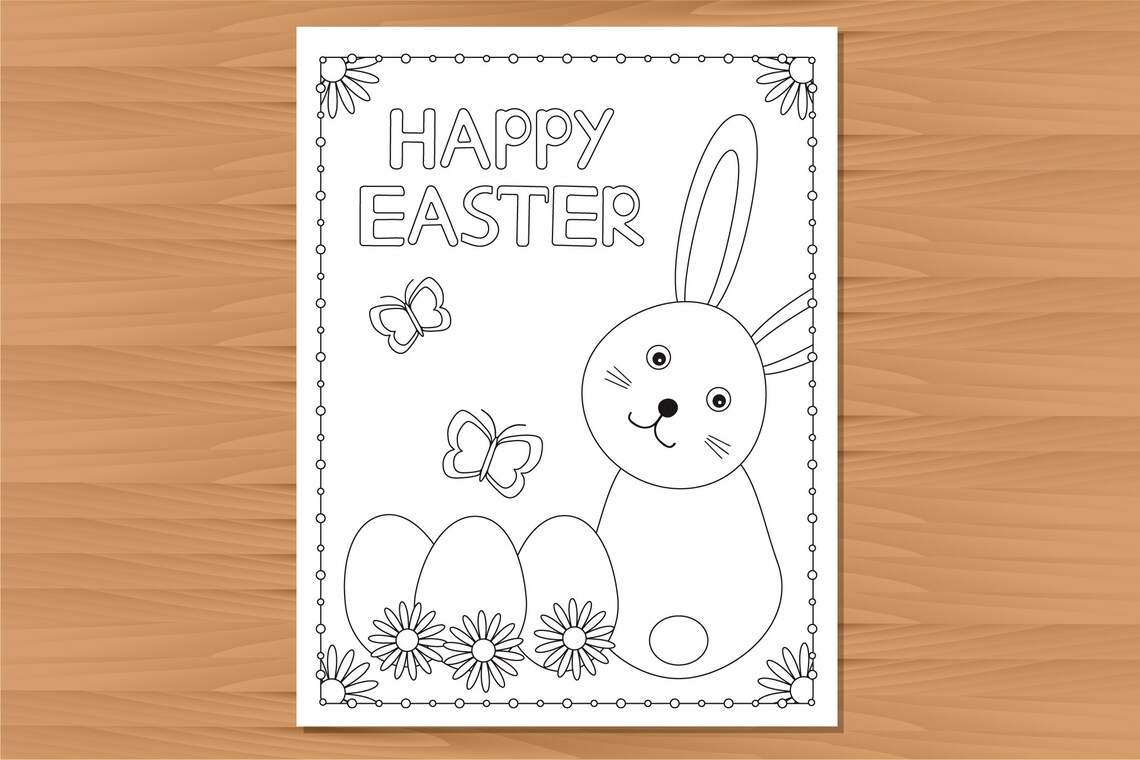 Spring Coloring Pages Easter Coloring Pages Bunny Coloring - Etsy