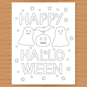 Halloween Coloring Pages 5 Digital Coloring Prints Printable Colouring ...