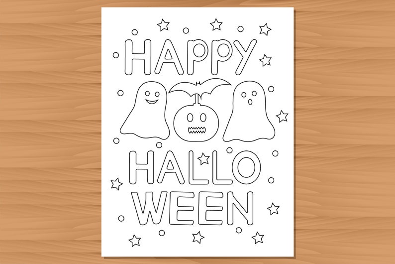 Halloween Coloring Pages 5 Digital Coloring Prints Printable Colouring ...