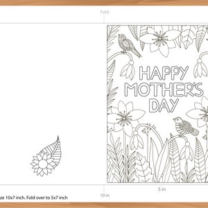 Mother's Day Coloring Cards, 3 Card Templates, Mothers Day Cards ...