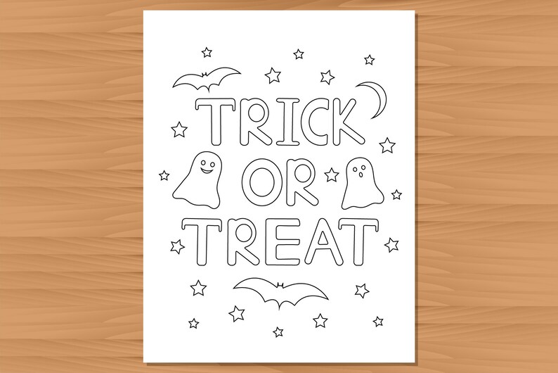Halloween Coloring Pages 5 Digital Coloring Prints Printable Colouring ...