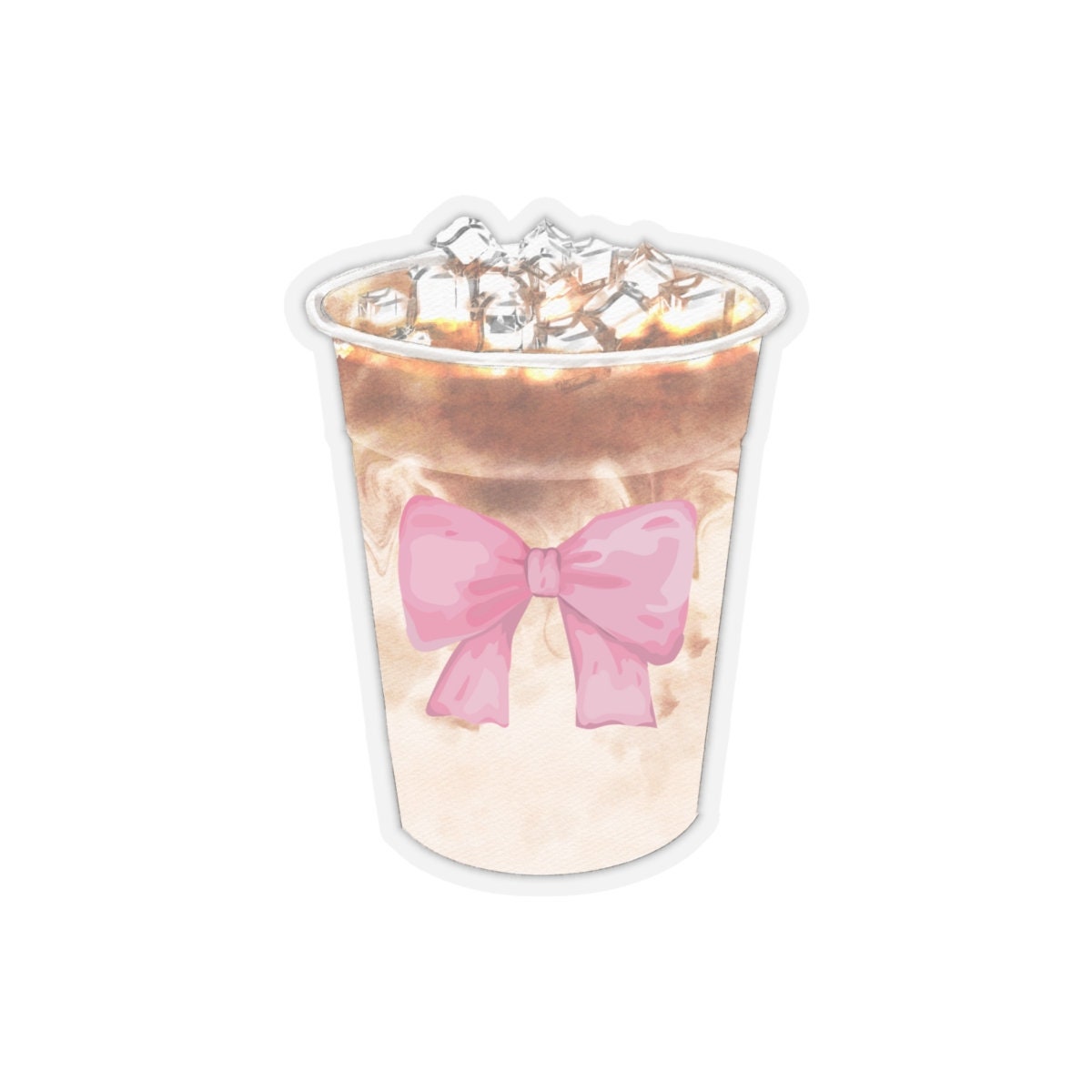 Iced Coffee Sticker, Iced Coffee Tumbler Sticker, Coffee Lover Sticker ...