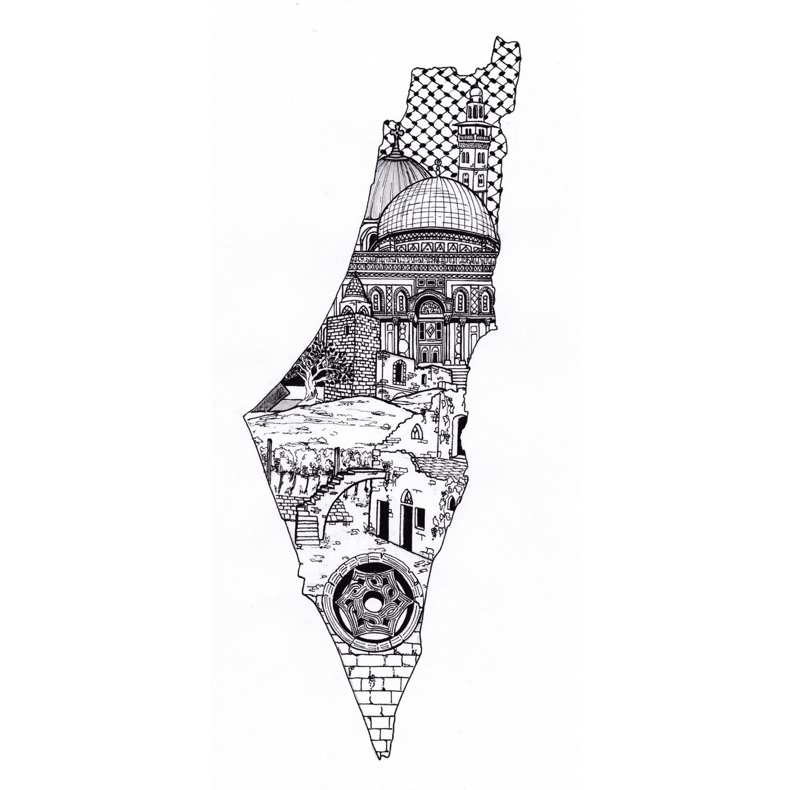 Custom Palestinan Illustrations A3 - Etsy