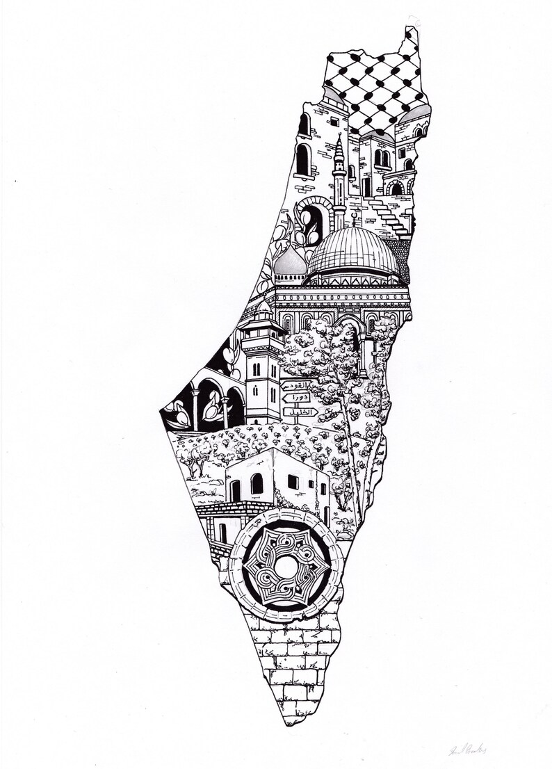 Custom Palestinan Illustrations A3 - Etsy