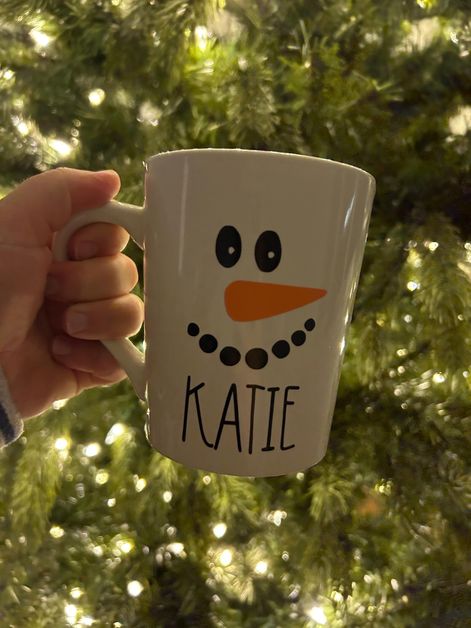 Personalized Christmas Mug With Hot Chocolate Bundle, Snowman Mug ...