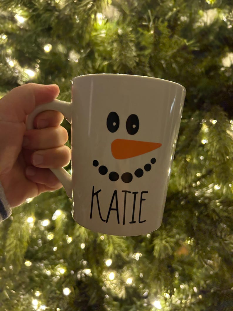 Personalized Christmas Mug With Hot Chocolate Bundle, Snowman Mug ...