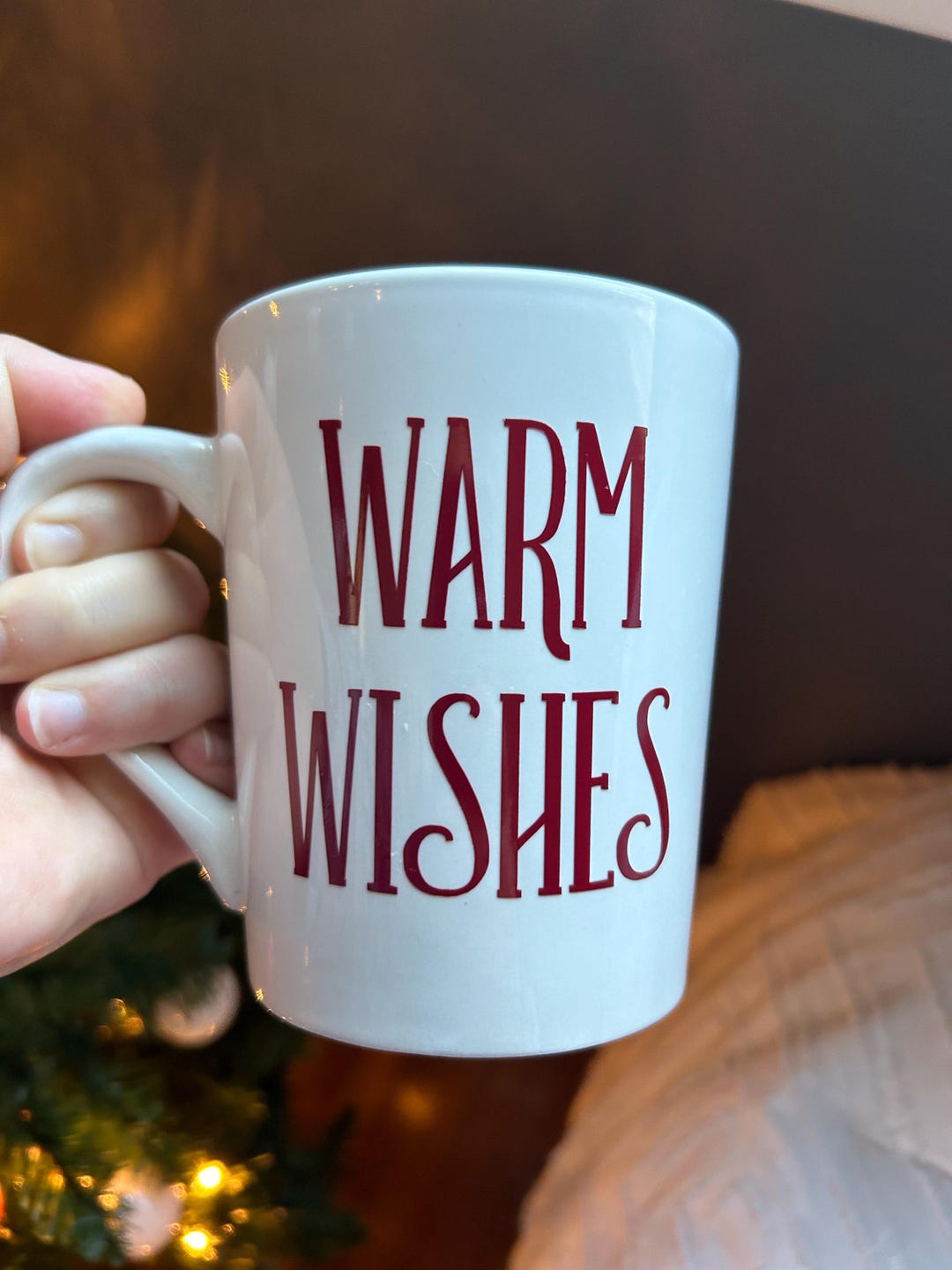 Christmas Mug With Hot Chocolate Bundle, Warm Wishes Mug, Holiday Mug ...
