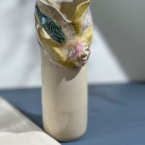 Unique Female Face Vase, Handmade Ceramic and Multicolor Pattern ...