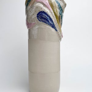 Unique Female Face Vase, Handmade Ceramic and Multicolor Pattern ...