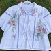 Embroidered Shirt / One off Shirt / Tablecloth Top / Slow Fashion ...