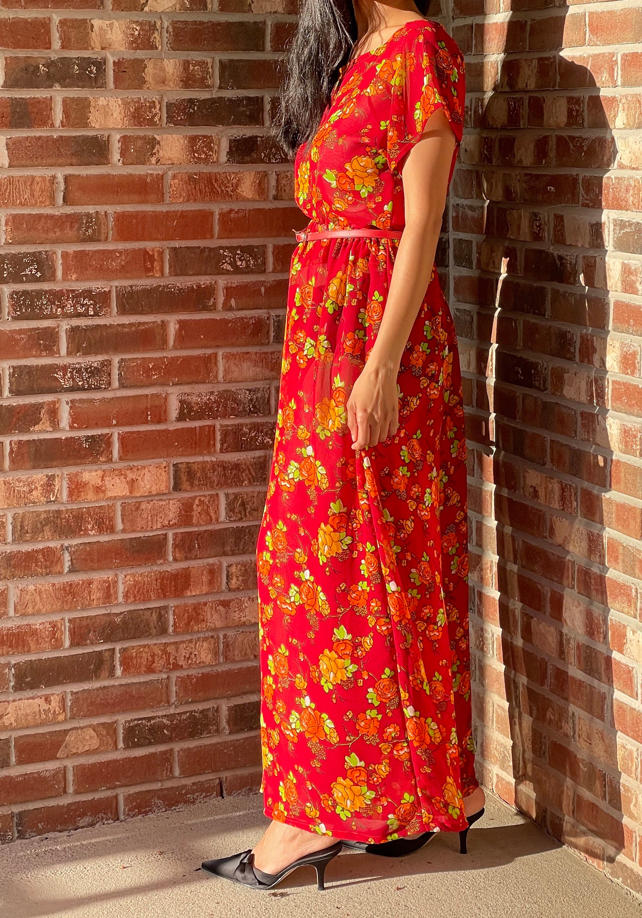 Retro Two Piece Set / Vintage Floral Two Piece / Matching Two Piece ...