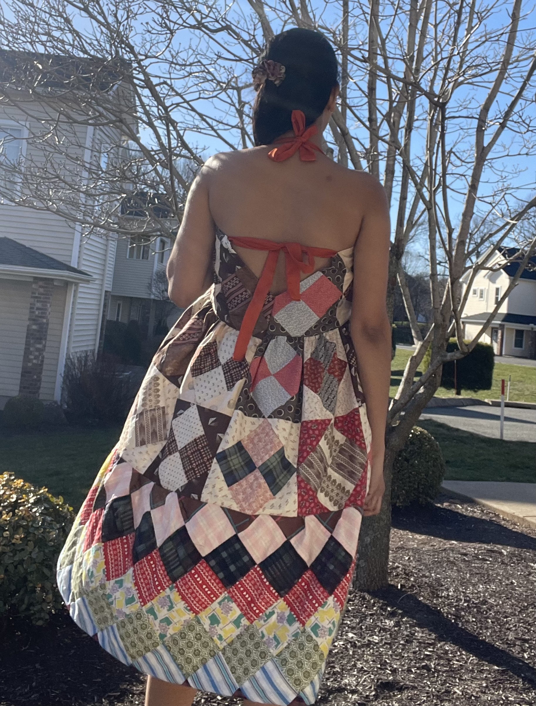 Patchwork Sundress / Halter Dress / Quilt Top Dress / Handmade Slow ...