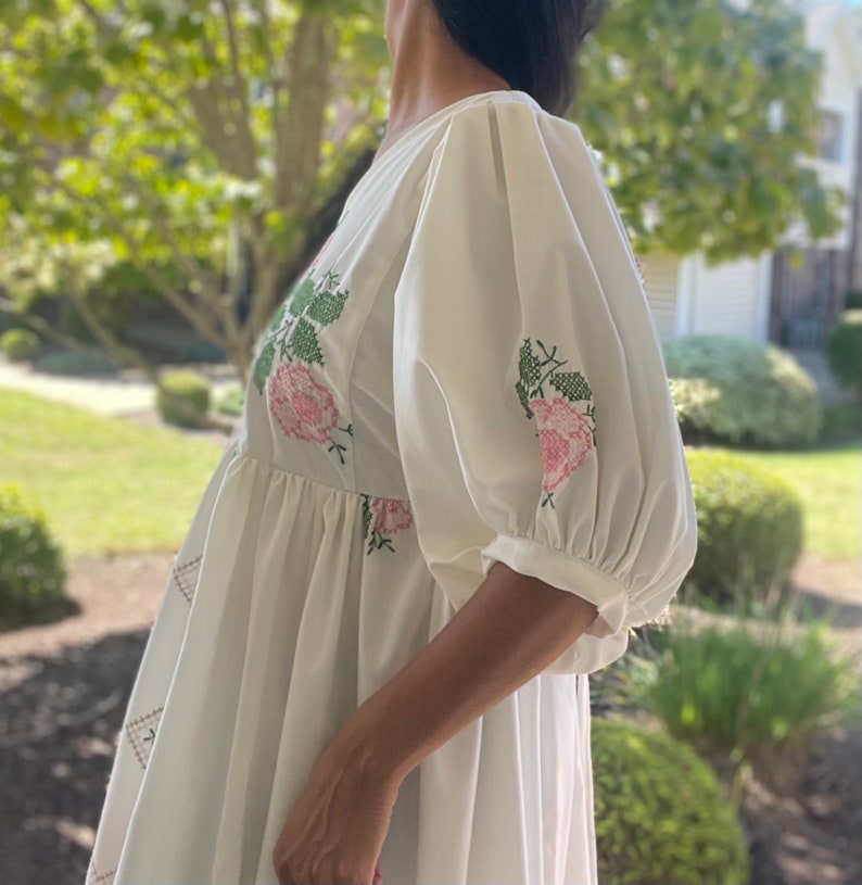 Tablecloth Dress / One of a Kind Dress / Upcycled Slow Fashion / USA ...