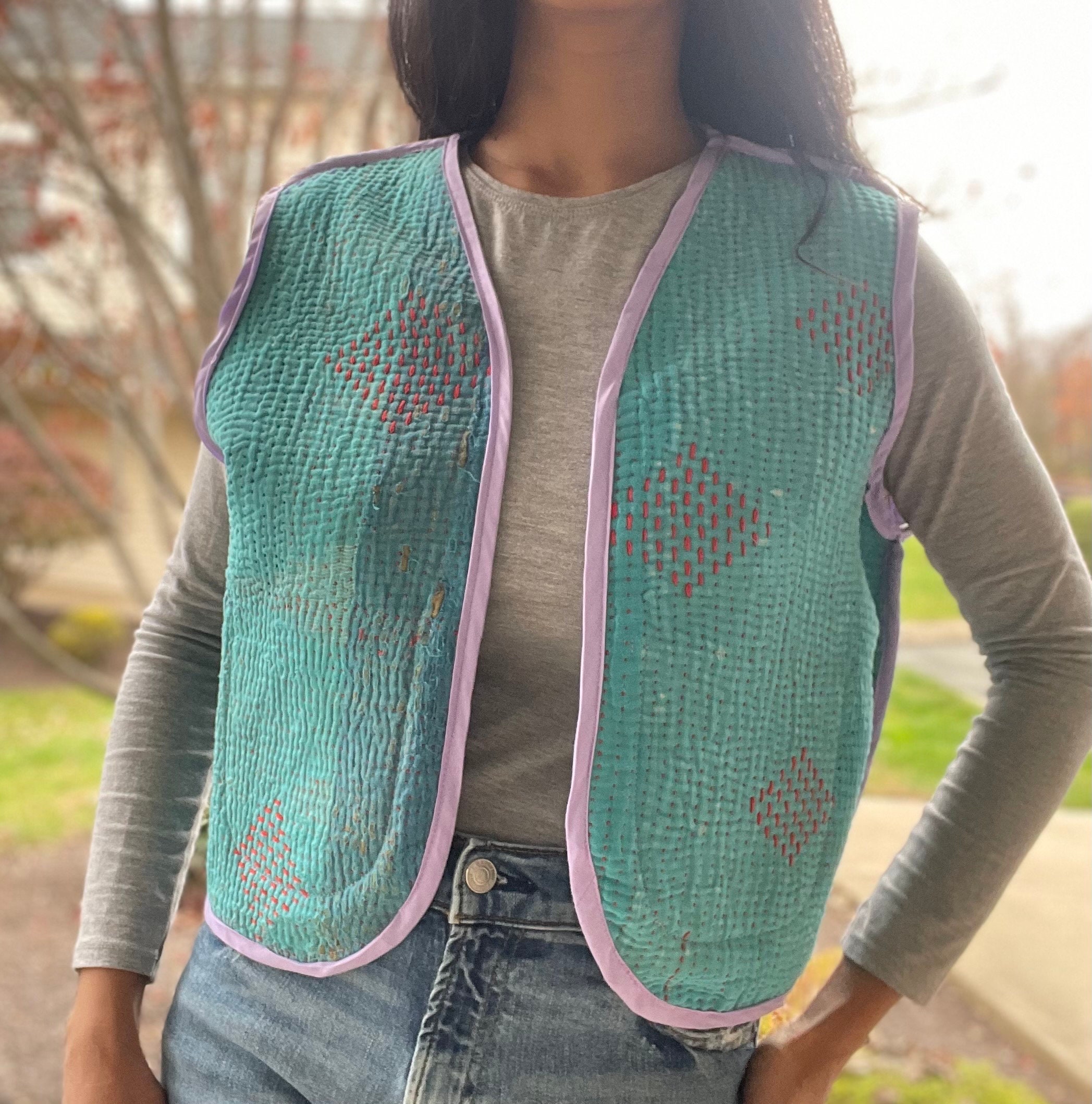 Upcycled Quilt Vest / Handmade Vest / Repurposed Vest / One off ...