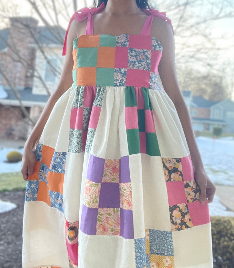 Patchwork Dress / Upcycled Quilt Top Dress / Repurposed Dress / XS to M ...