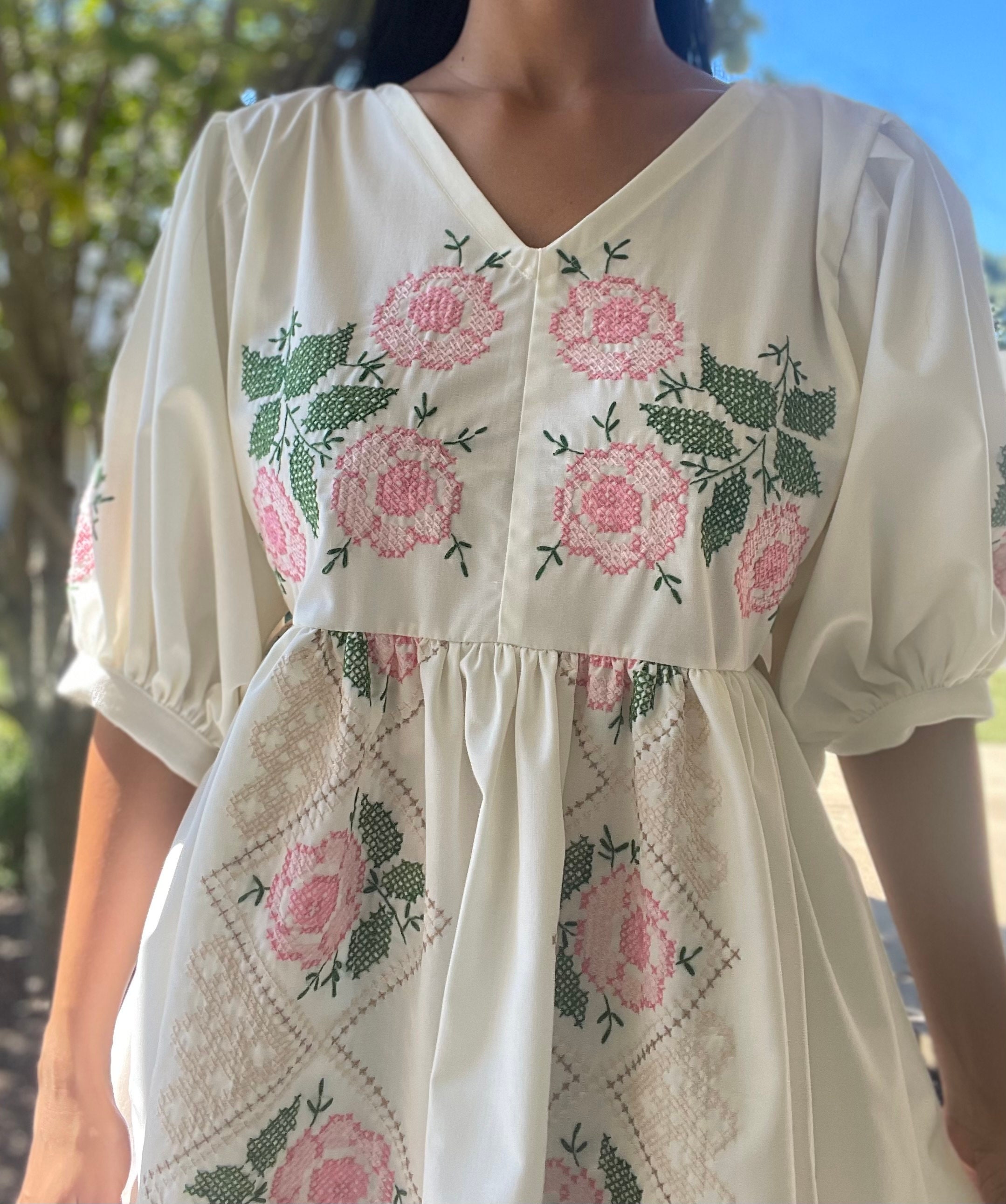 Tablecloth Dress / One of a Kind Dress / Upcycled Slow Fashion / USA ...
