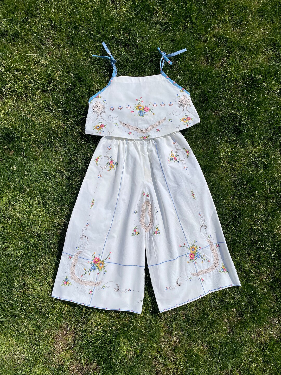 Dainty Two Piece Set / Vintage Set / Handmade Set / One off Clothing ...