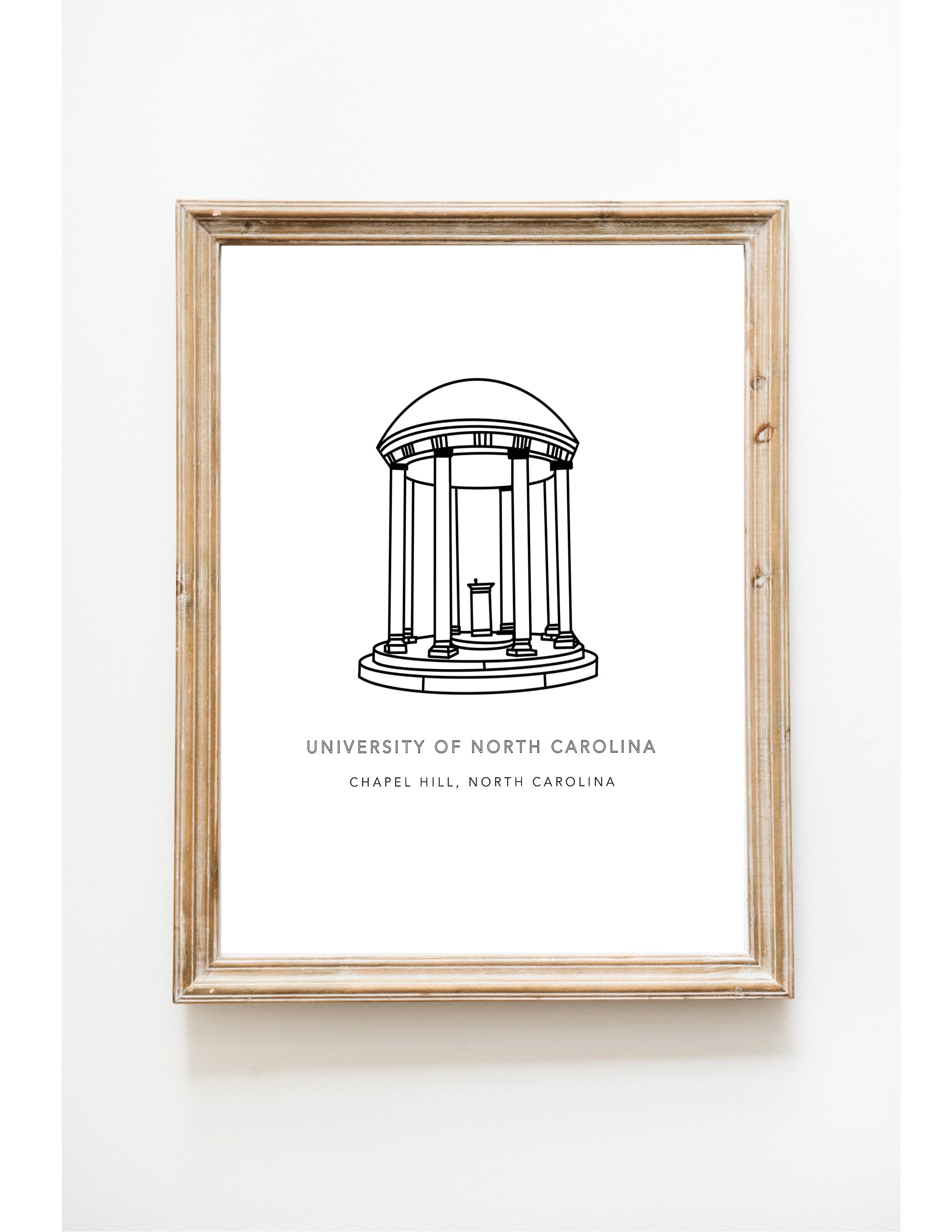 University of North Carolina Old Well Digital Print, UNC Graduation ...