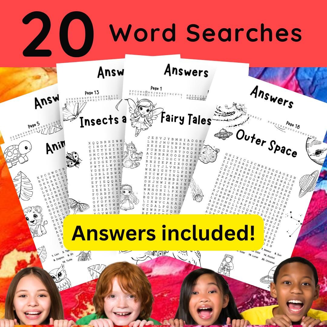 Fun & Educational Word Search Printables for Kids – Engaging Activity ...